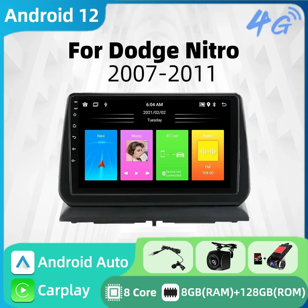 2-Din-Android-Car-Radio-for-Dodge-Nitro-2007-2011-Stereo-Carplay-Car ...