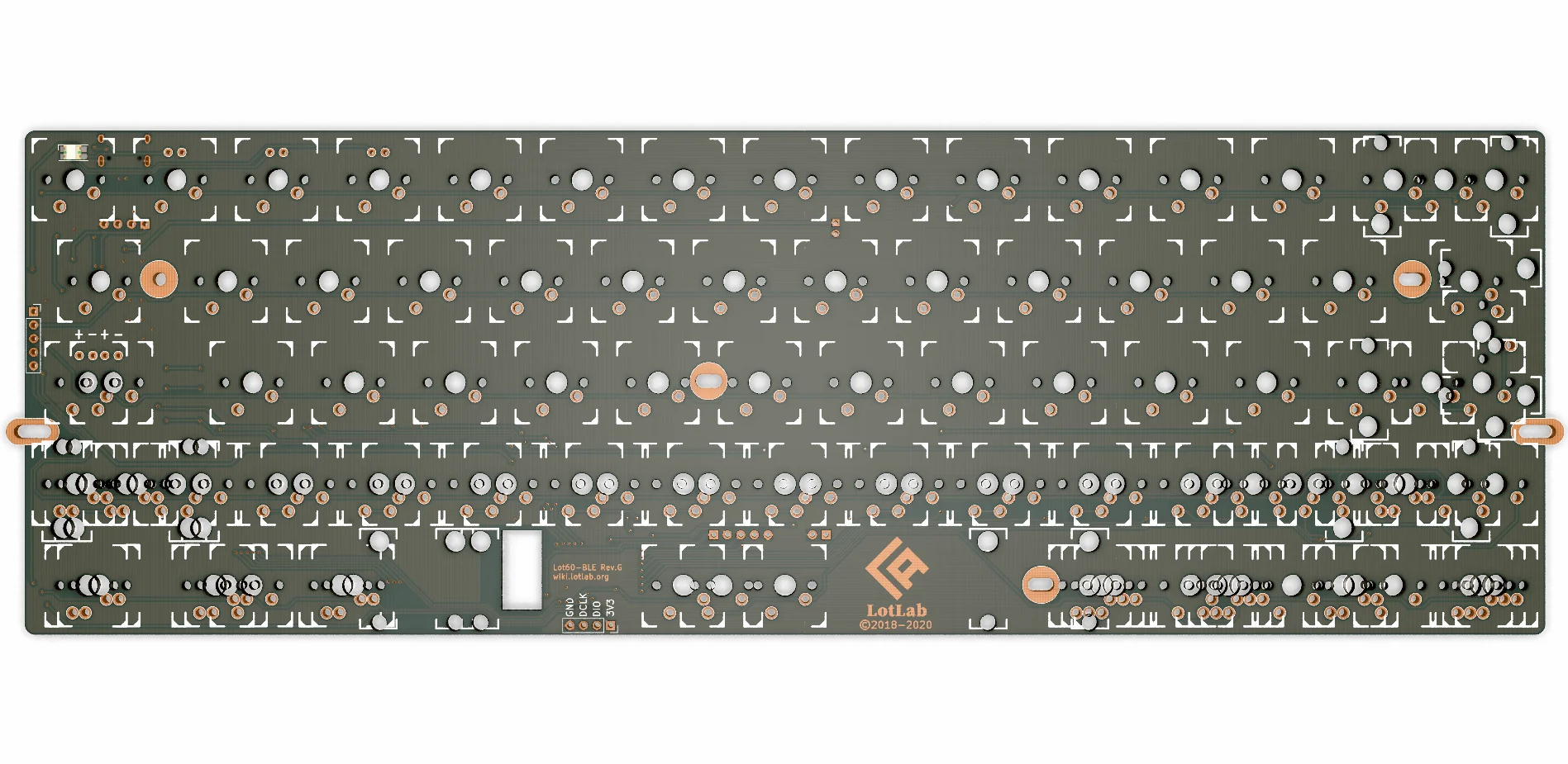 GH60-BLE-Bluetooth-USB-Dual-Mode-Wireless-DIY-Mechanical-Keyboard-PCB ...