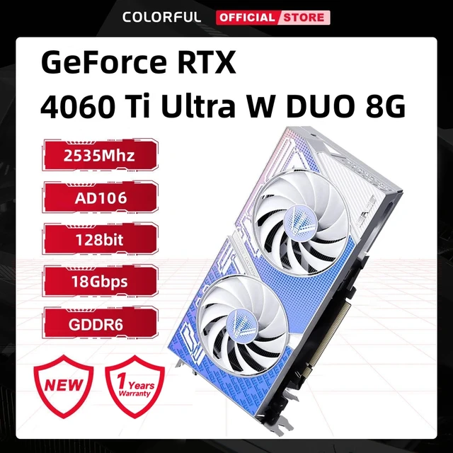 購入オンライン GeForce Colorful RTX 4060 Ultra W OC 8GB 539U2-m22474765844 ...