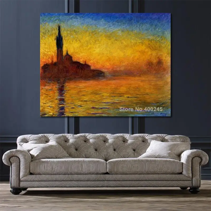 Large Twilight Venice Claude Monet