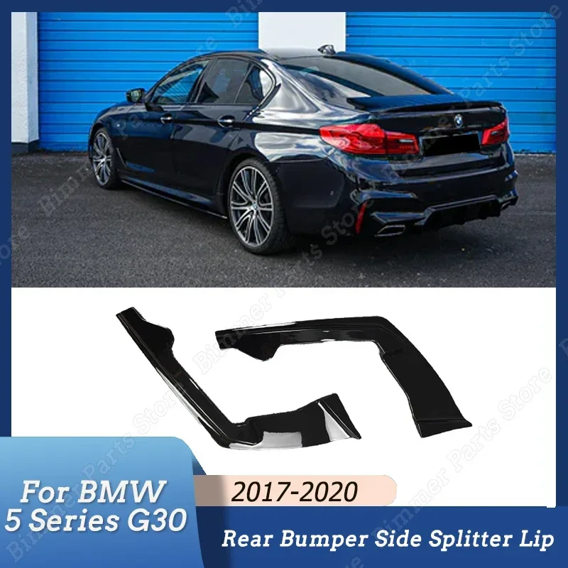 Gloss-Black-Car-Rear-Bumper-Lip-Splitter-Side-Spoiler-Diffuser-ABS-Body ...