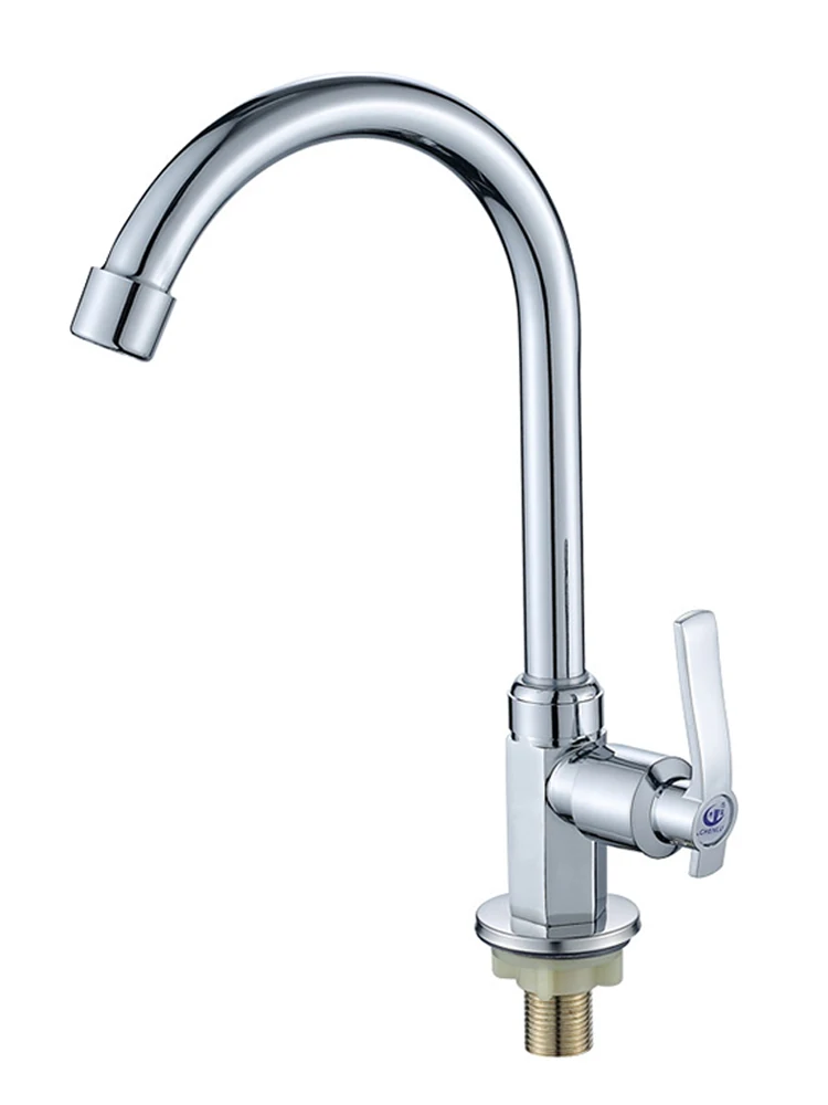 Single-Cooled-Kitchen-Faucet-Kitchen-Sink-Cold-Taps-Swivel-Spout-Single ...