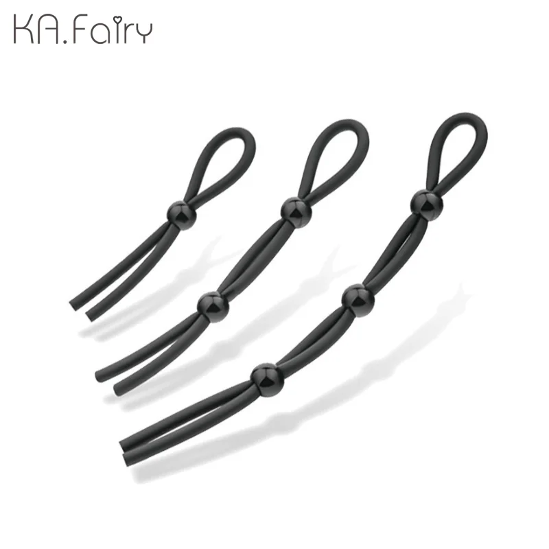 Double Sperm-locking Ring Male Silicone Bundle Sperm-rope Penis Sheath ...