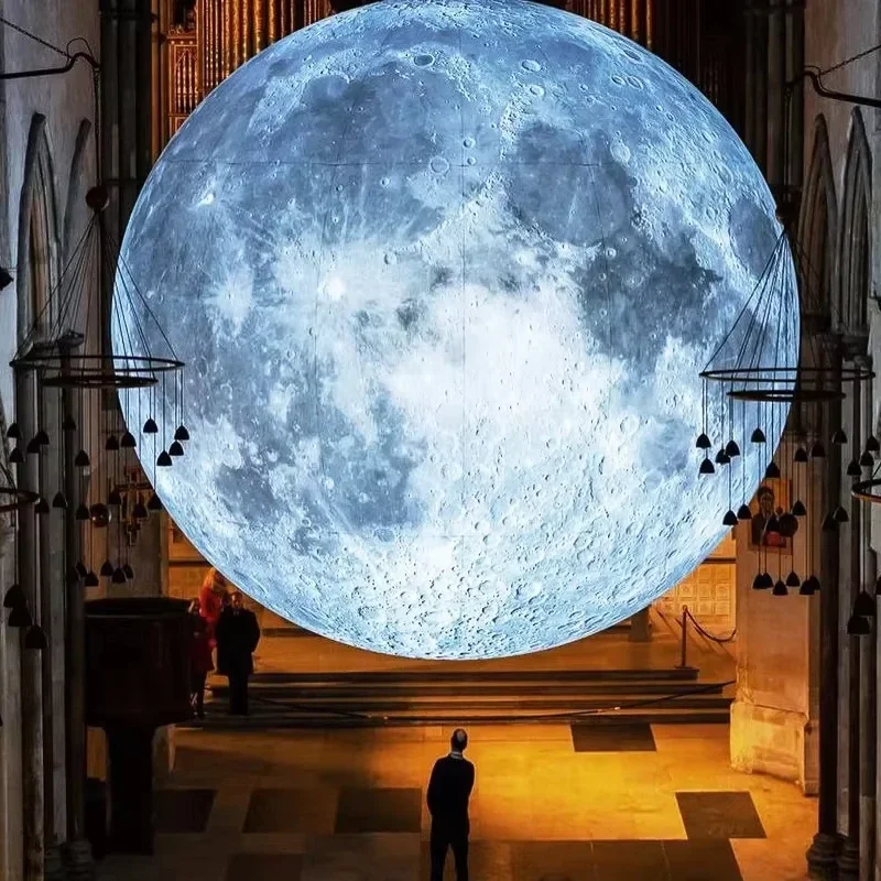 Large Inflatable Moon with LED Light PVC Sealed Planet Balloon for ...