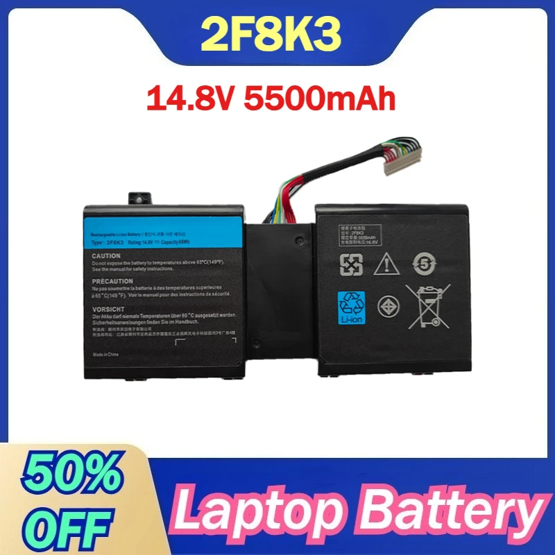 2F8K3 14.8V 5500mAh Laptop Battery for Dell Alienware 17 18 G33TT ...