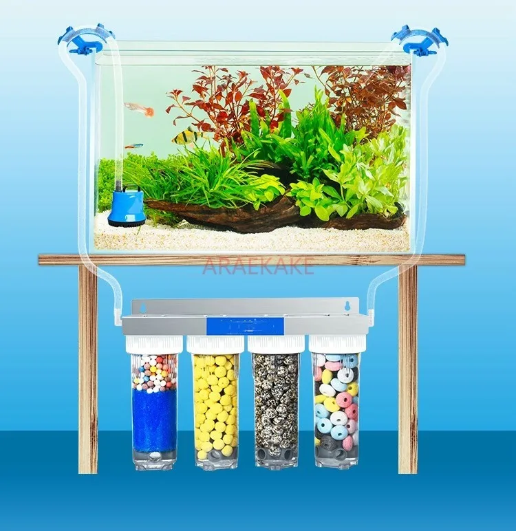 Fish-tank-filter-bucket-silent-wall-mounted-external-circulation-system ...