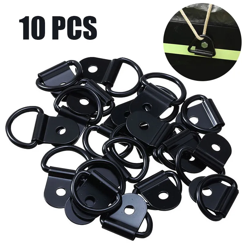 10pcs-D-Shape-Pull-Hook-Tie-Down-Anchors-Ring-Iron-Cargo-Tie-Down-Ring ...