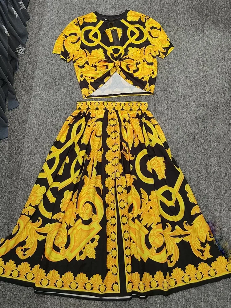 Designer-Retro-Geometrische-Print-Onregelmatige-Tweedelige-Marlet-2024 ...