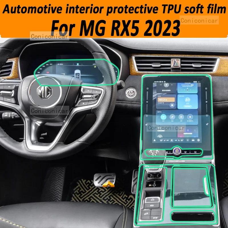 For Mg Rx5 2023 Car Interior Center Console Screen Transparent Tpu Protective Film Anti-scratch ...