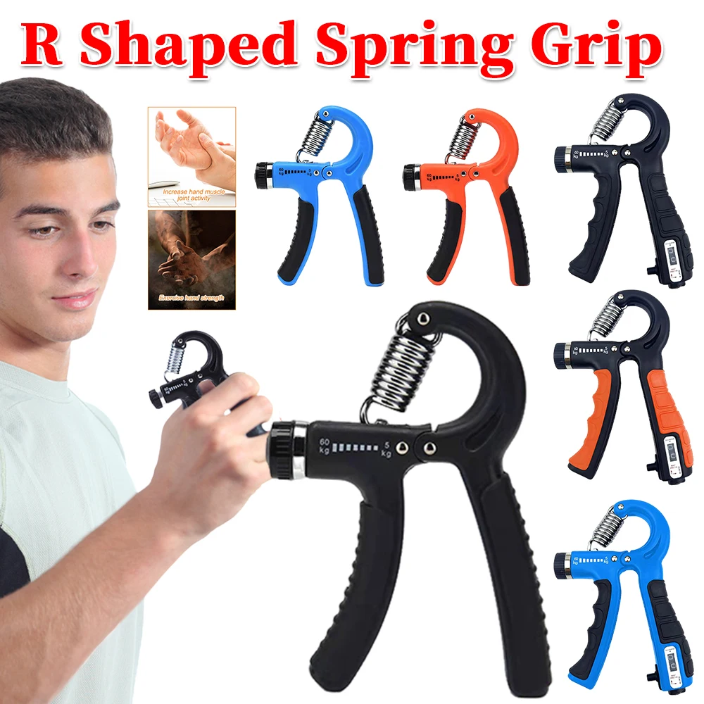 R-Shaped-Hand-Grip-Professional-Adjustable-Hand-Exerciser-Grip-Finger ...