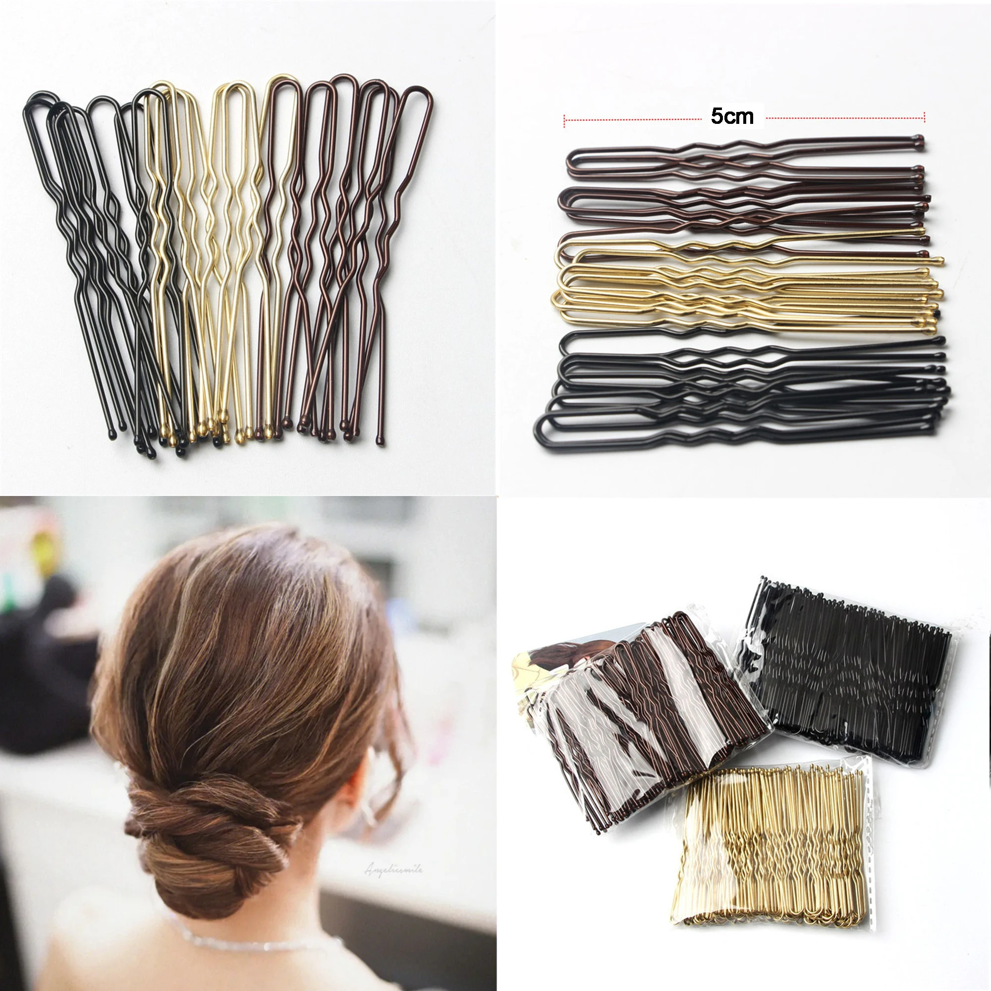 50 Pack Large 6cm Waved Bobby Pins Hair Grips 50 PCS Large Waved Bobby ...