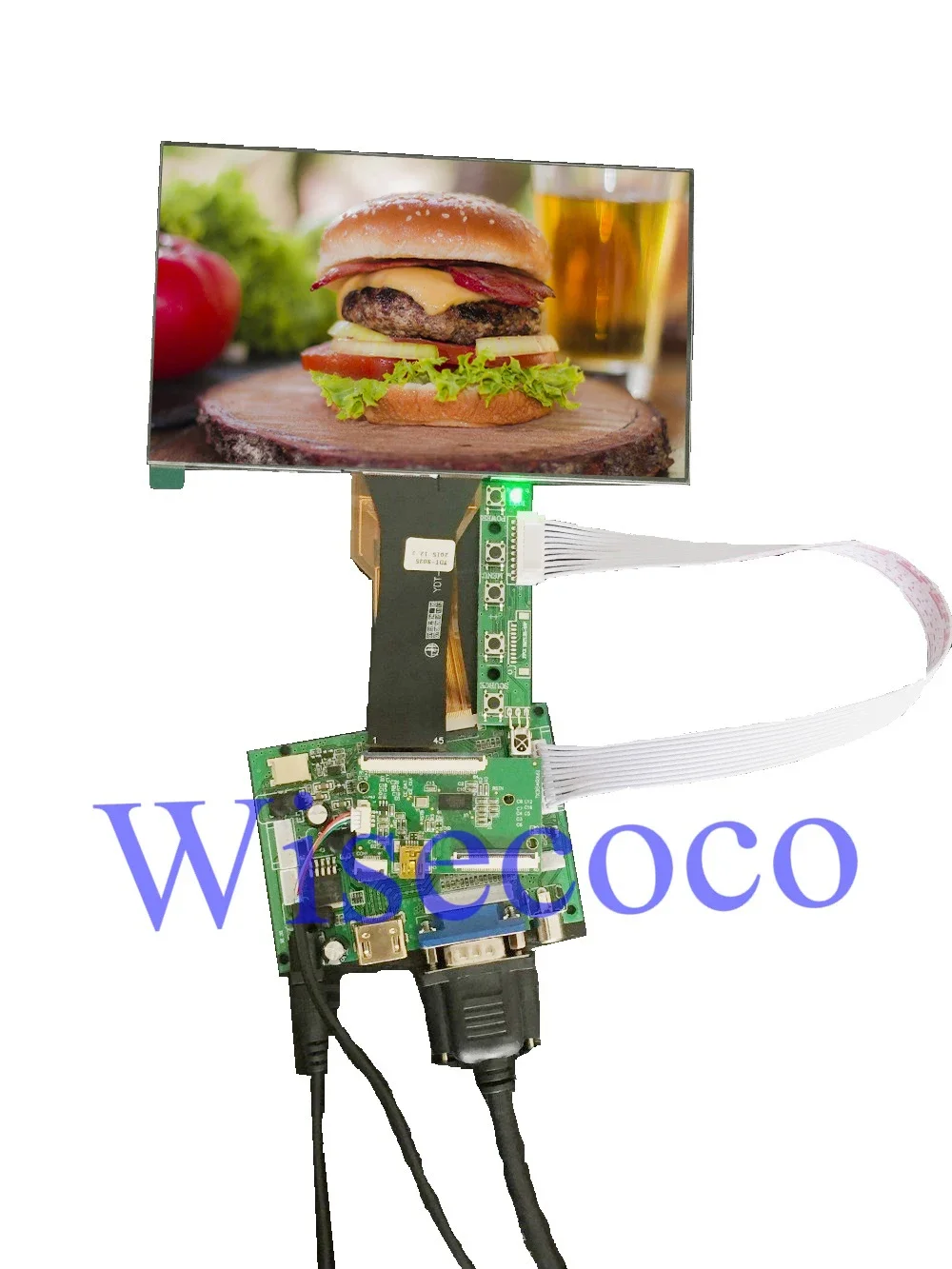 Layar-LCD-TFT-7-inci-Kit-Keyboard-papan-Driver-Panel-layar-sentuh-CTP ...