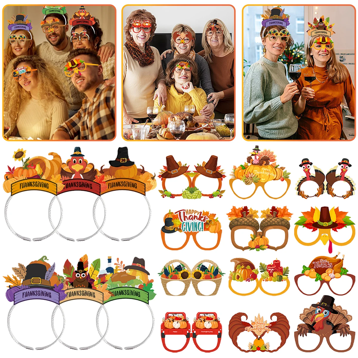 Happy-Thanksgiving-Headband-Pumpkin-Turkey-Hairband-Festival-Decorative ...