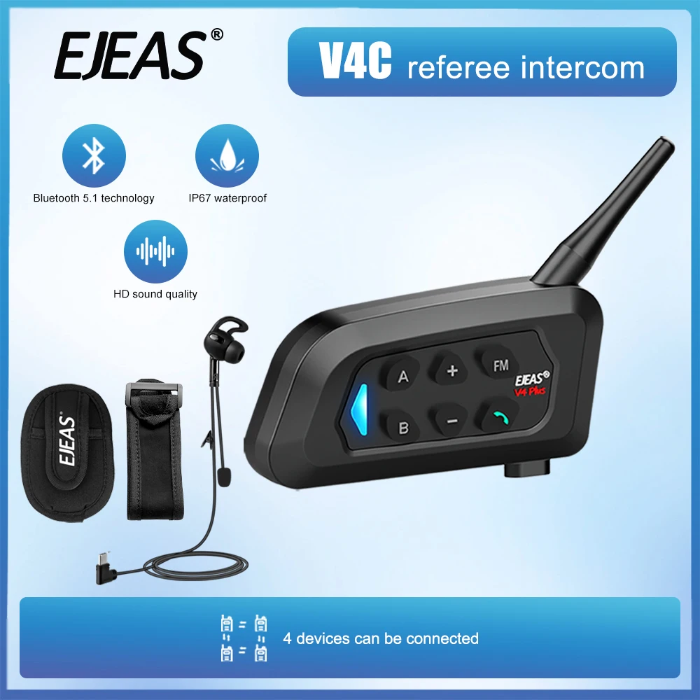 Ejeas-Futebol-rbitro-Intercom-Headset-Full-Duplex-Interfone-de-Confer ...