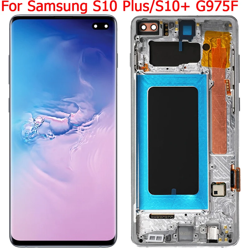 Original For Samsung Galaxy S10 Plus LCD Screen Display With Frame 6.4 ...