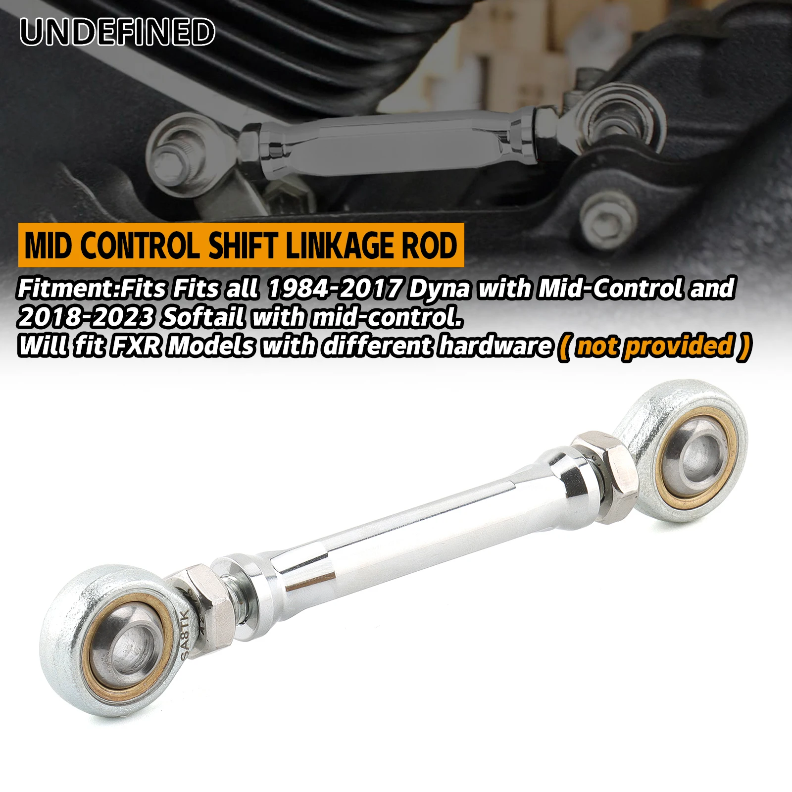 Motorcycle Mid-Control Adjustable Shift Linkage Rod For Harley Dyna Fat ...