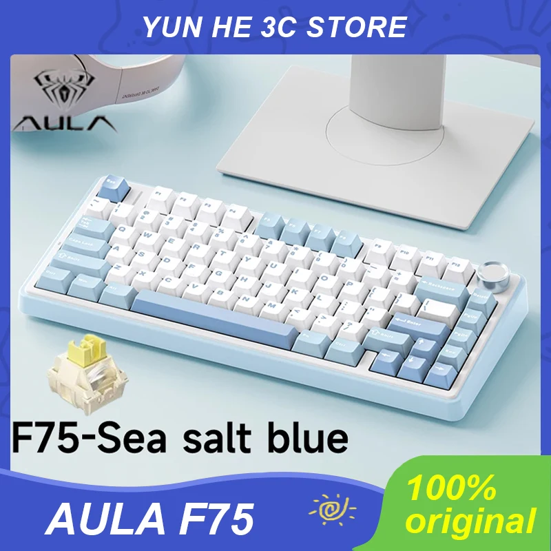 AULA-F75-Mechanical-Keyboard-2-4G-Wireless-Bluetooth-Wired-75-Layout ...