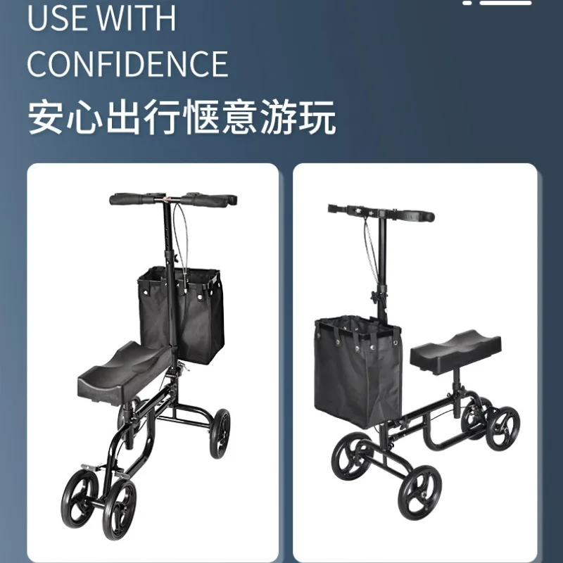 Elderly-Walker-Trolley-Aluminum-Alloy-Portable-Scooter-Walking-Aids ...