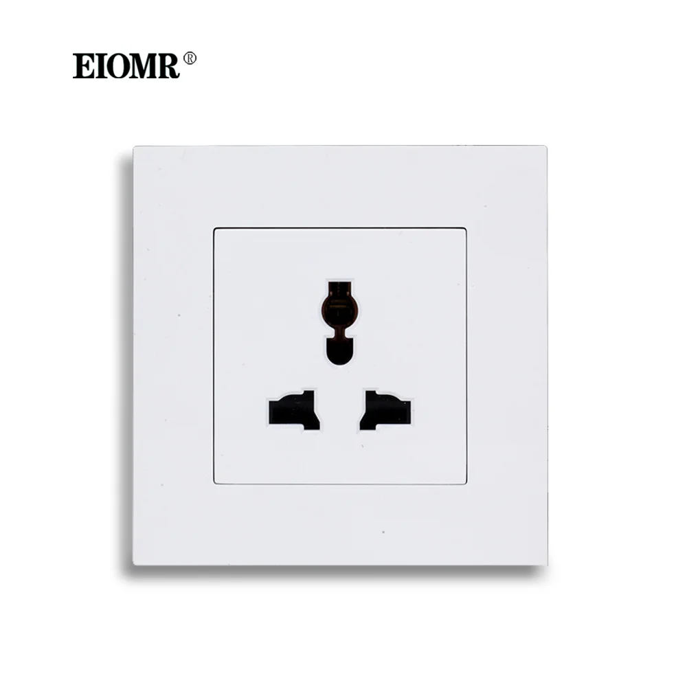 EIOMR-Wall-Power-Universal-International-3-Hole-Socket-AC-110-250V-86mm ...