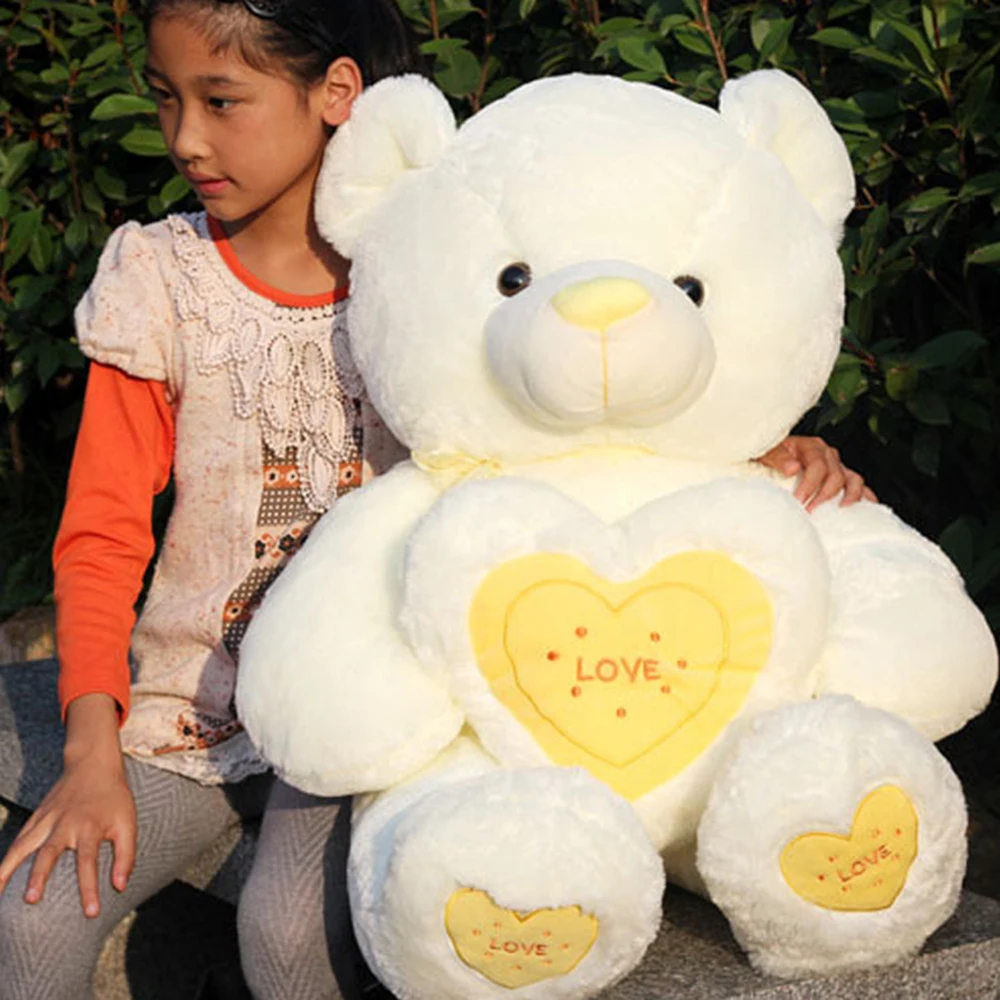 Gift-for-Love-Woman-Bear-Yellow-Heart-Rose-Flower-Baby-Girl-Doll ...