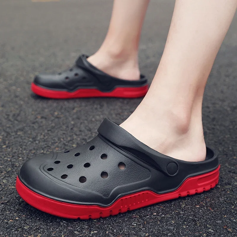 New-Men-Sandals-Crocks-Summer-Slippers-Fashion-Hole-Shoes-Crok-Rubber ...
