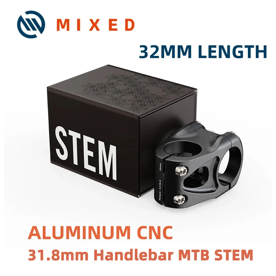 MIXED-31-8mm-Clamp-CNC-Aluminum-Alloy-Stem-32mm-Length-Road-MTB-Premium ...