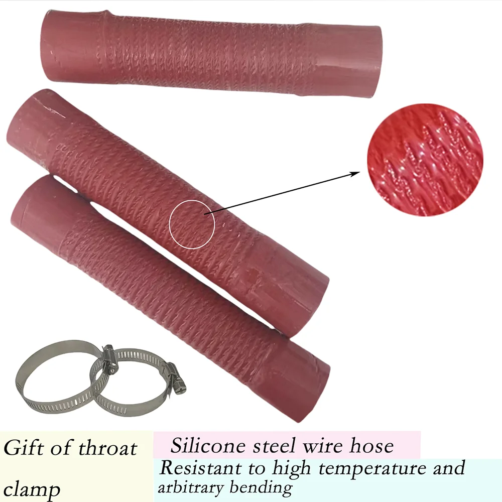 Silicone-steel-wire-hose-with-304-hose-clamps-flexible-hose-clamps-anti ...