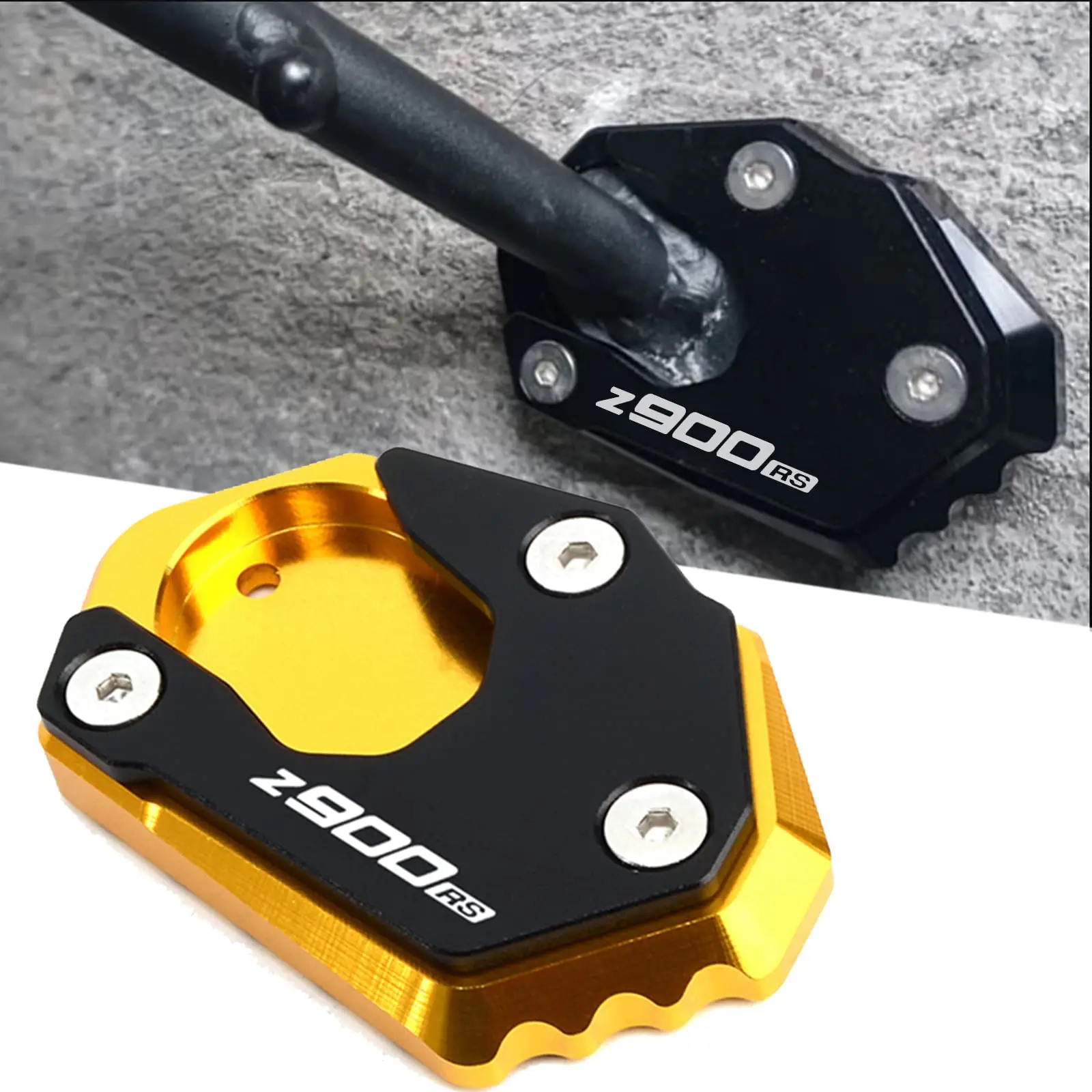 Side Stand Extender STOBAZA Motorcycle Kickstand Pad - Aluminum Alloy ...