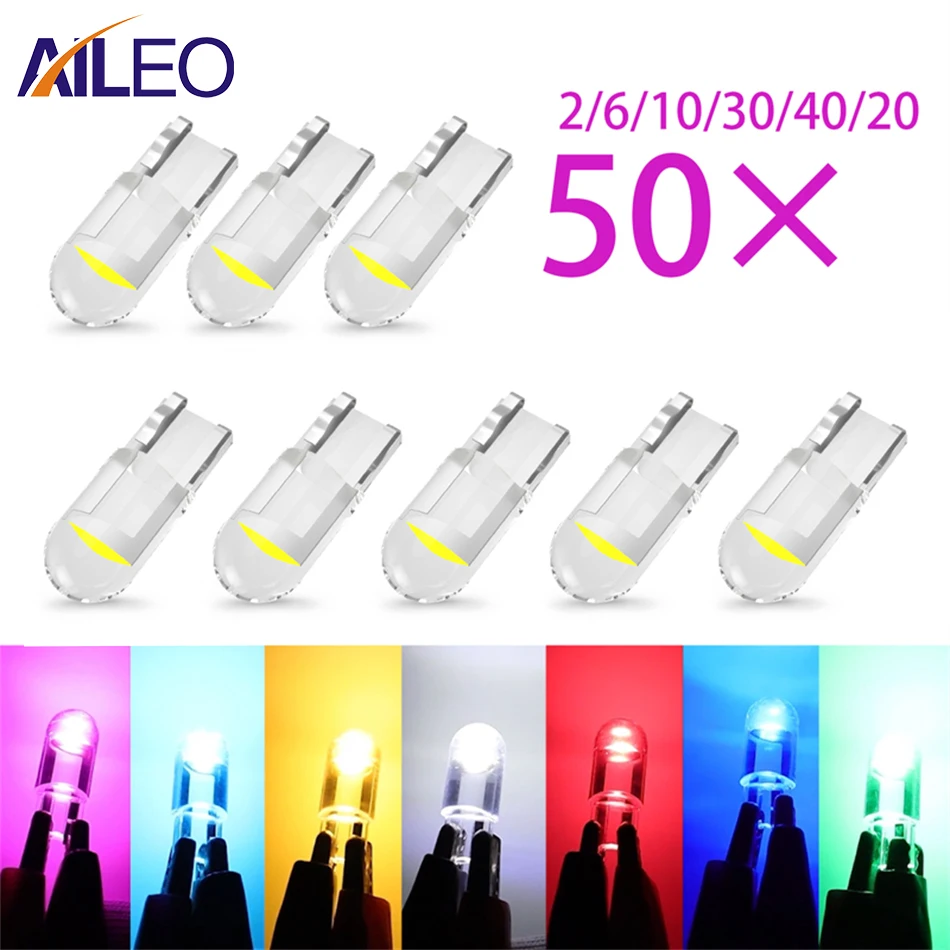 AILEO-LED-W5W-T10-168-194-192-Lights-Canbus-Glass-COB-6000k-Parking ...