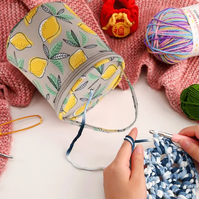 Knitting Suitcase Mini Yarn Storage Small Size Yarn Bag For Crocheting ...