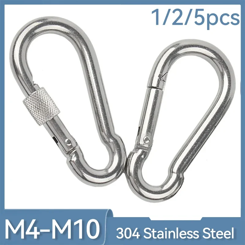 1-2-5Pcs-M4-M5-M6-M8-M10-304-Stainless-Steel-Spring-Snap-Carabiner ...