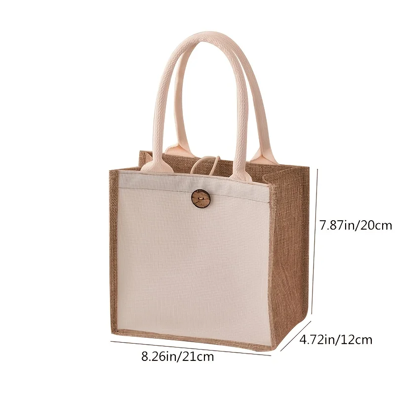 New-vertical-style-linen-tote-bag-plain-color-simple-gift-bag-fashion ...