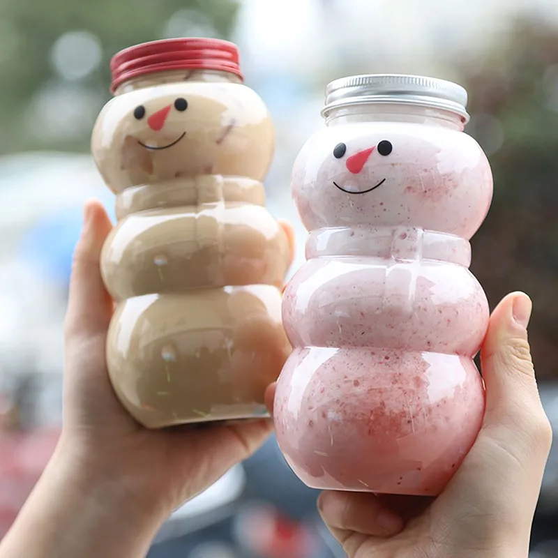Christmas-Bottles-Xmas-Tree-Snowman-Milk-Juice-Bottle-Drinking-Cup ...