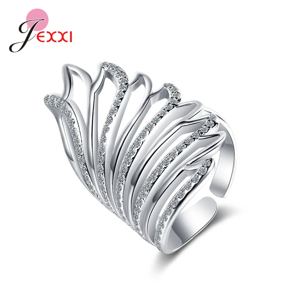 Sterling-Silver-925-Original-Adjustable-Finger-Rings-For-Women-Girls ...