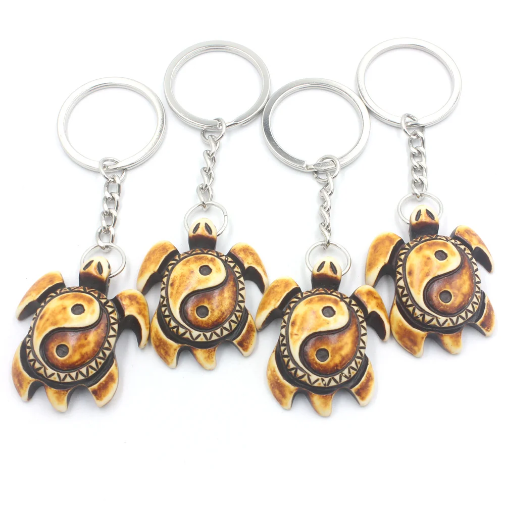 12pcs-Yin-Yang-Turtles-Keychains-for-Men-Women-s-Faux-Yak-Bone-Keyrings ...