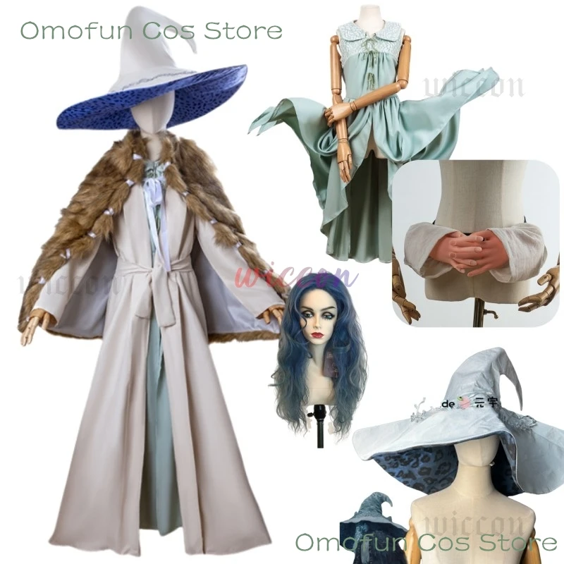Game Ranni Cosplay Costume Full Set With Hat Wig Dress Cloak Full Set ...