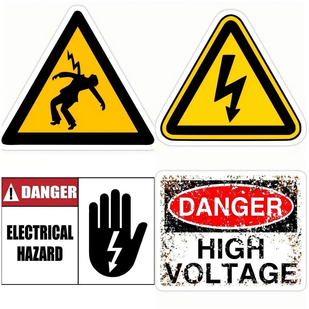 Danger Electric High Voltage Car Stickers Creative Simple Decals ...