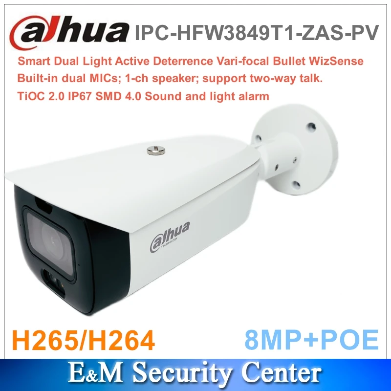 New-Arrival-Original-Dahua-IPC-HFW3849T1-ZAS-PV-8MP-Smart-Dual-Light-Active-Deterrence-Vari ...