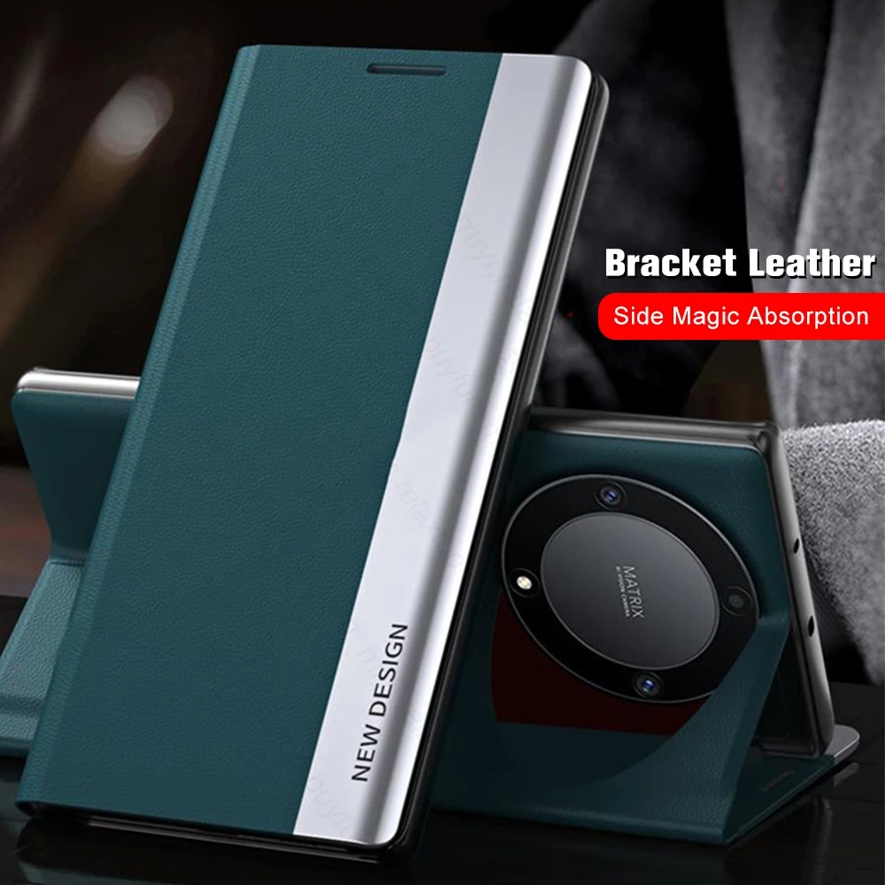 For-Honor-X9a-5G-Case-Luxury-Electroplated-Flip-Leather-Cover-On ...