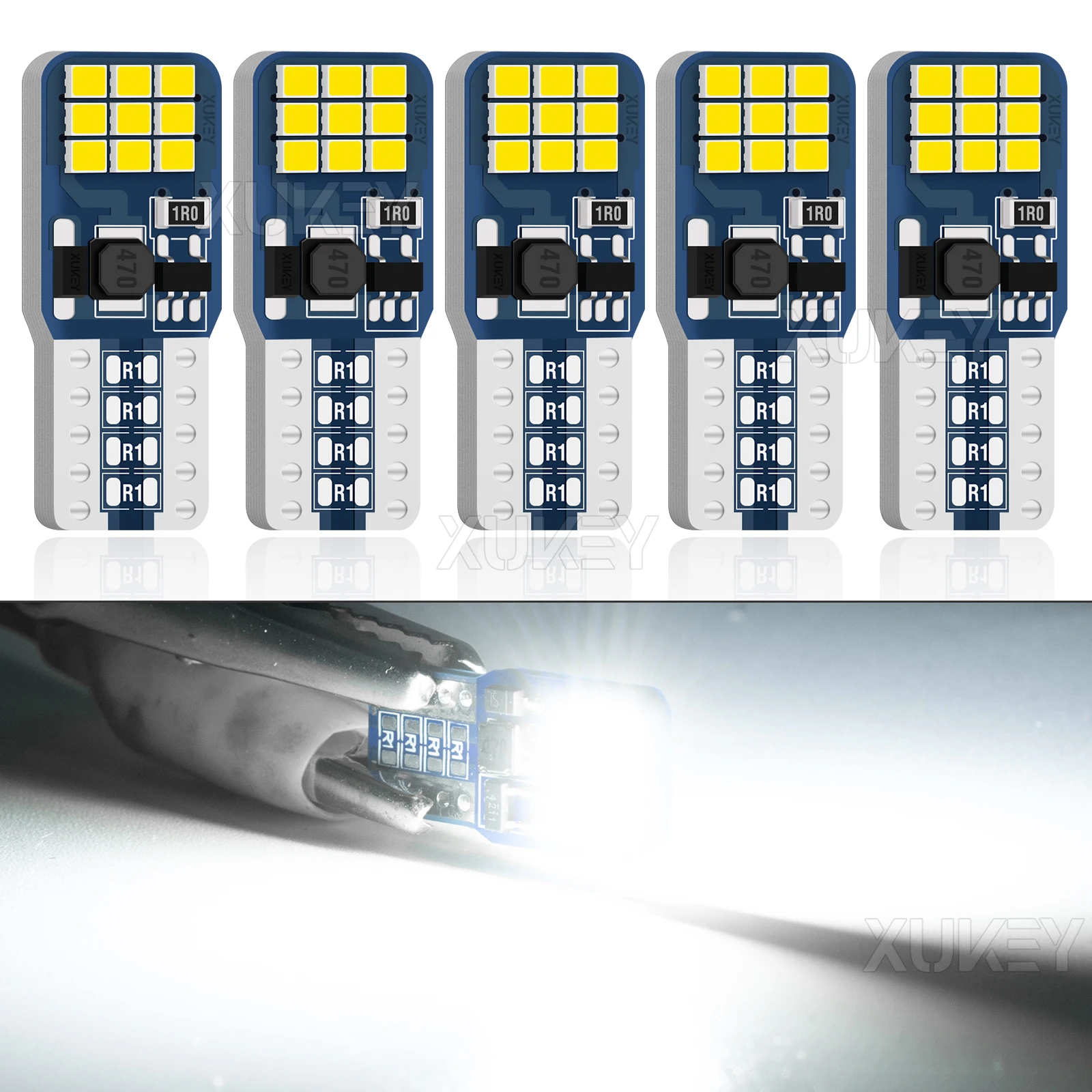 W5W 194 LED Light Bulb 6000K White 168 T10 2825 18 SMD LED Replacement ...