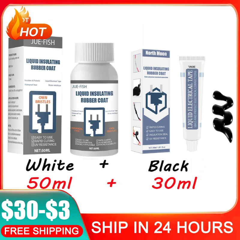 2pcs Waterproof Liquid Insulation Tape Paste Electronic Sealant ...