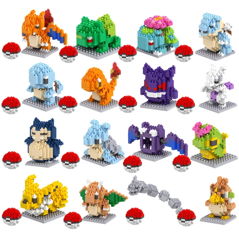 New-20-Style-Pokemon-Blocks-Small-Building-Blocks-Cartoon-Pikachu-Anime ...