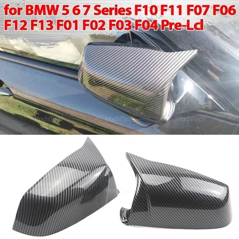 M Look Mirror Covers Replacement RearView Mirror Case Cover for BMW 5 6 ...