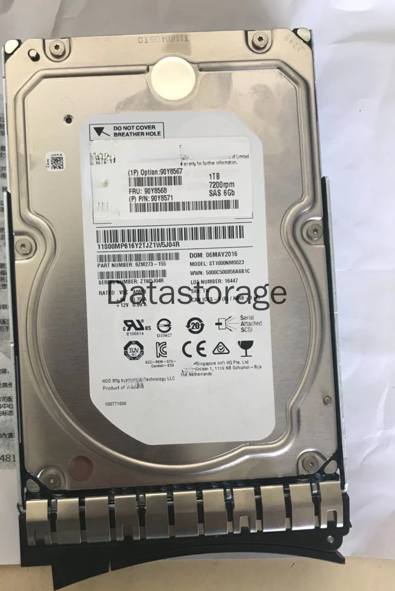 HDD For IBM X3650 M4 M5 1T 7.2K SAS Server HDD 90Y8567 90Y8568 90Y8571 ...