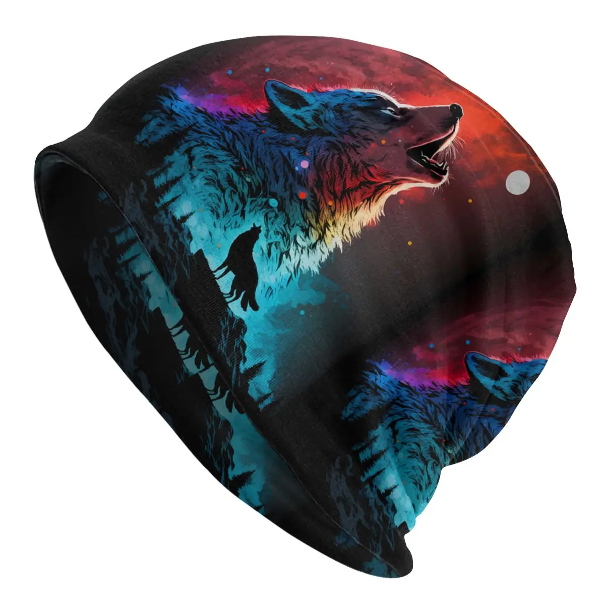 Custom-Cool-Winter-Warm-Men-Women-Knitted-Hats-Unisex-Adult-Ghost-Wolf ...