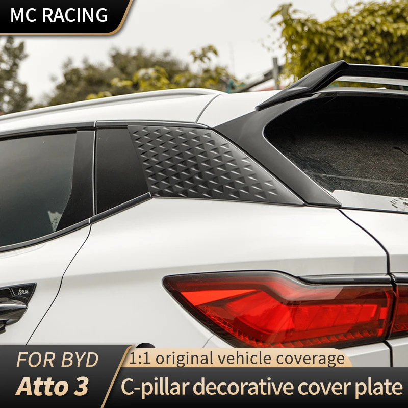 2pcs עבור BYD Atto 3 2022-2023 C עמודי חלון משולש Trim כיסוי לקצץ ABS ...
