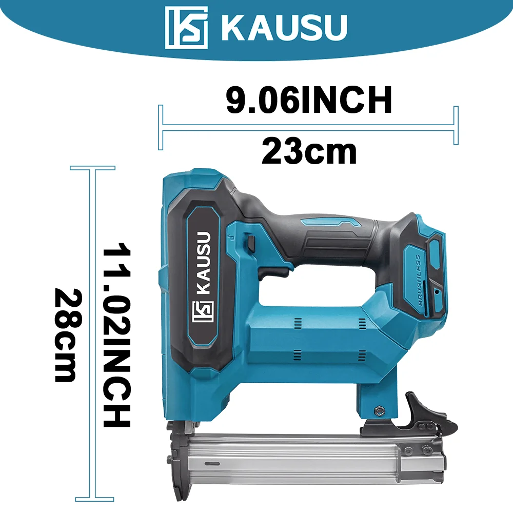 KAUSU F30 Cordless Electric Straight Nail Gun Nailer Wireless Furniture ...