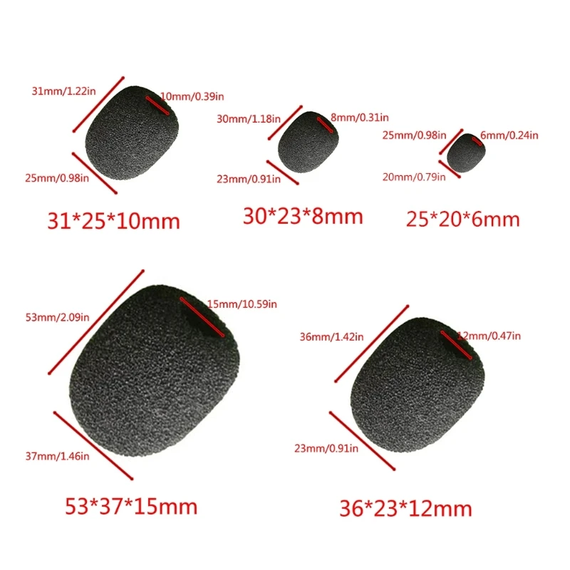 10pcs-Headset-Replacement-Cover-Gooseneck-Sponge-Foam-Microphone ...