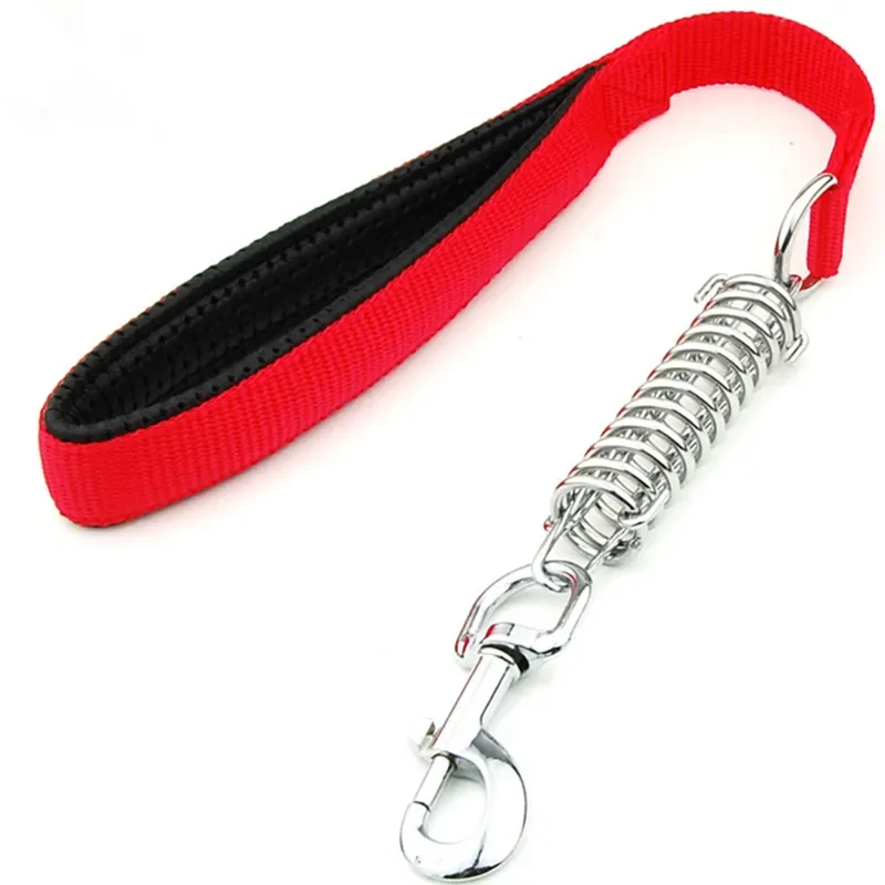 Dog-Leash-Spring-Short-Dogs-Leash-PU-Leather-Leashes-for-Large-Dogs ...