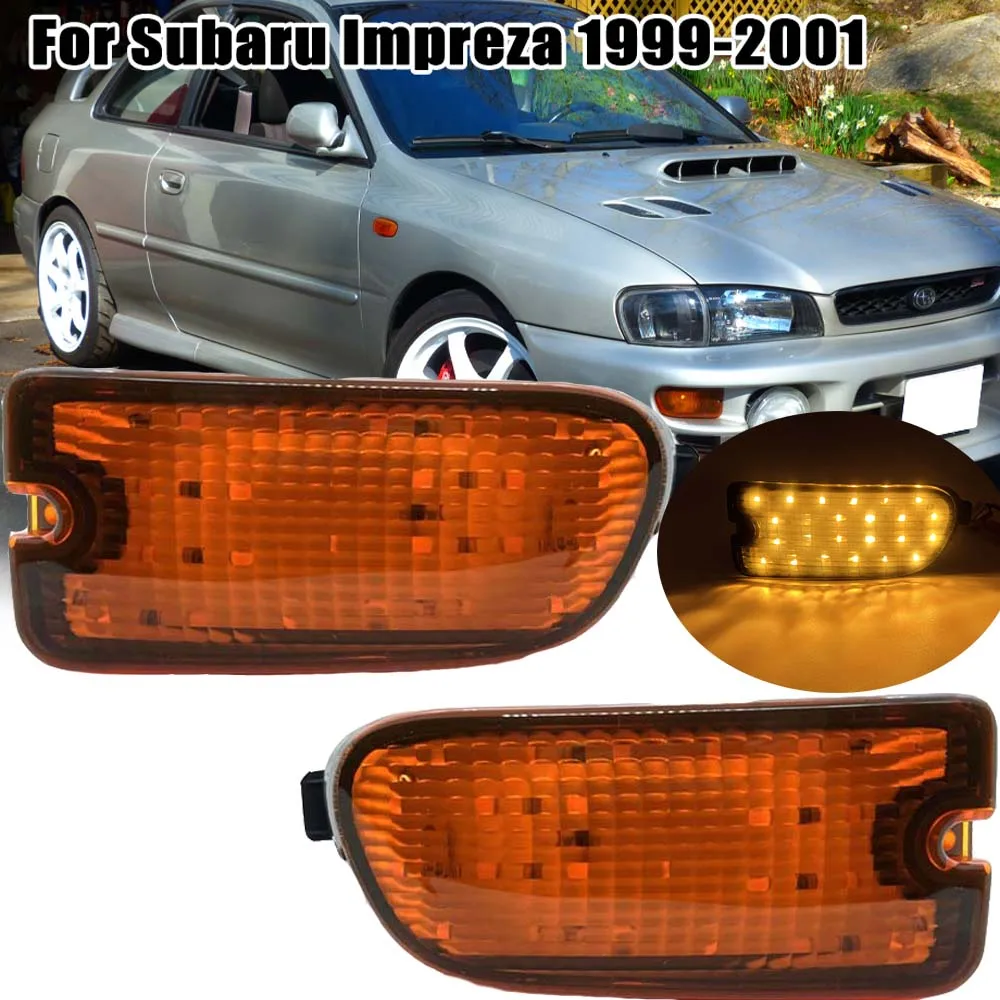 Car Front LED Turn Signal Indicator Lights Fit for Subaru Impreza RS ...